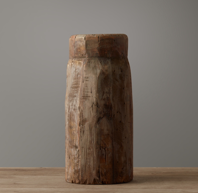 Indian Wood Vessel - 23" Grand Vase