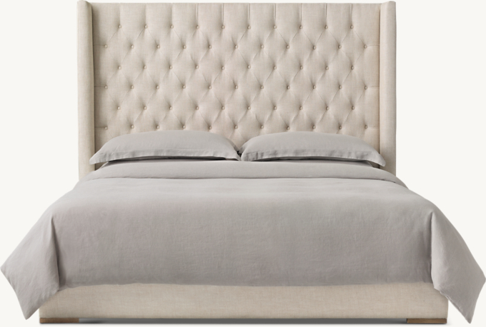 Adler Fabric Diamond Tufted Shelter Bed RH