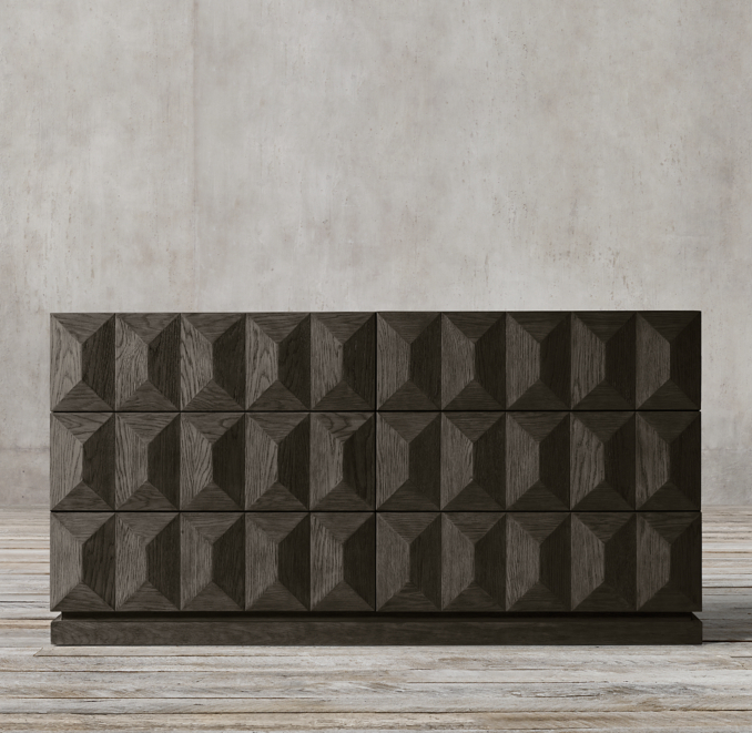 Geometric 6-drawer Dresser