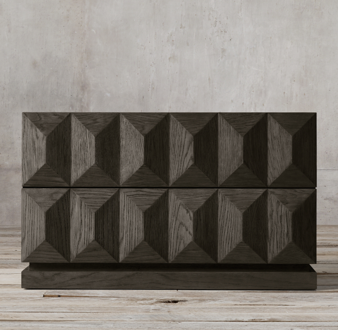 Geometric 40" Closed Nightstand