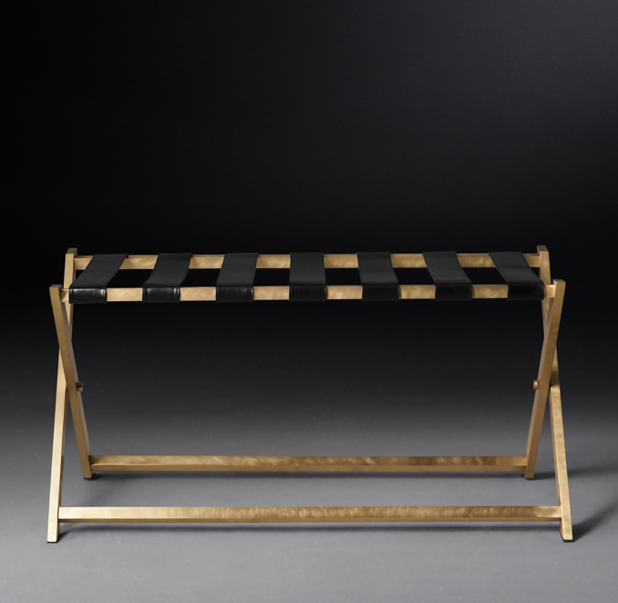 X-Base Large Folding Luggage Rack - Brushed Brass