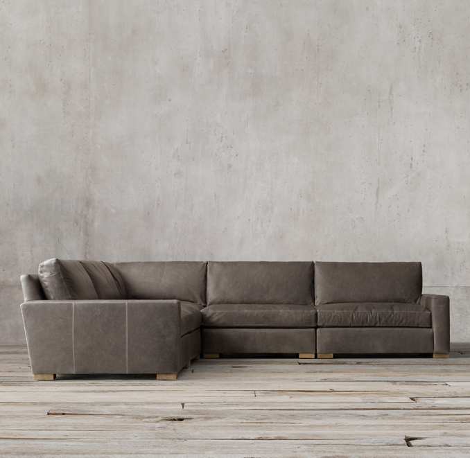 Maxwell Modular Leather Corner Sectional