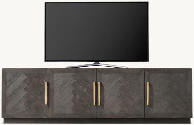 Herringbone 4-Door Media Console | RH