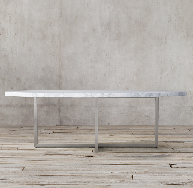 Torano Marble Oval Dining Table