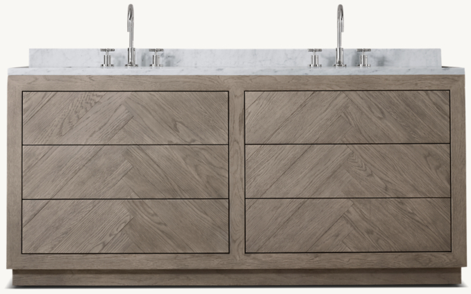 Herringbone Double Vanity | RH