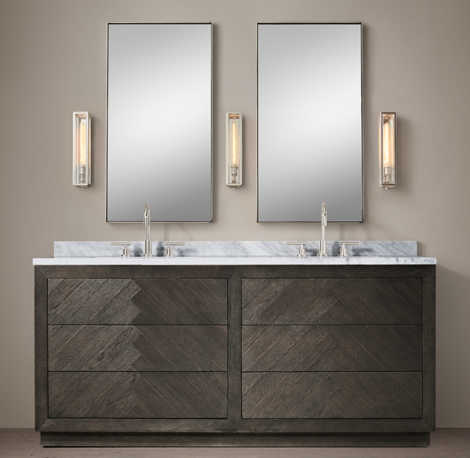 Herringbone Double Vanity