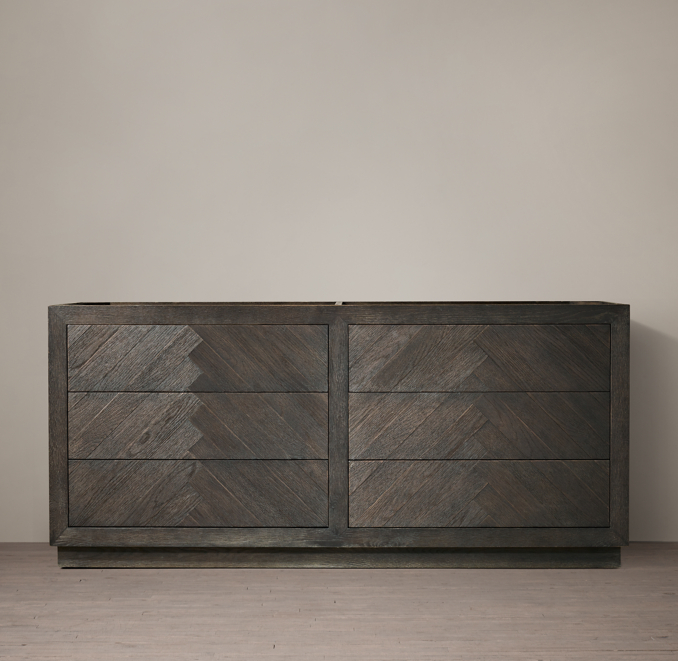 Herringbone Double Vanity Base