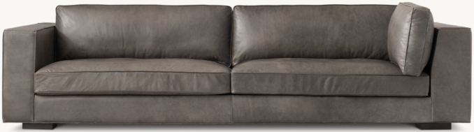 Maddox Leather Left-arm Return Sofa | RH