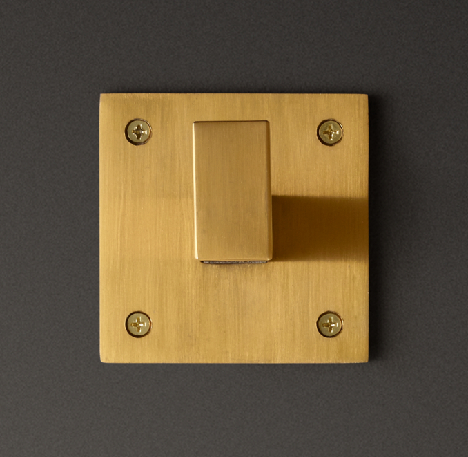 Square Ledge Bracket - Brass Plated