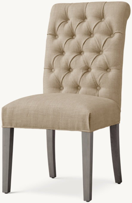Bennett Roll-Back Fabric Dining Side Chair | RH