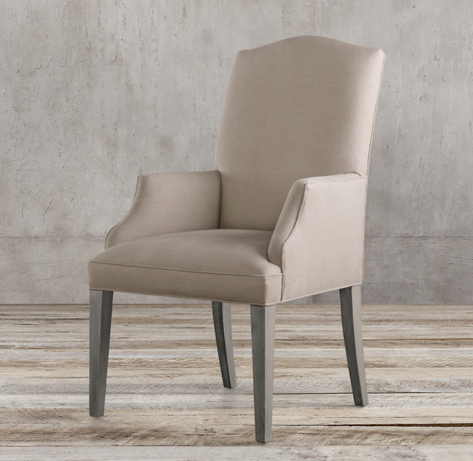 Hudson Camelback Fabric Armchair