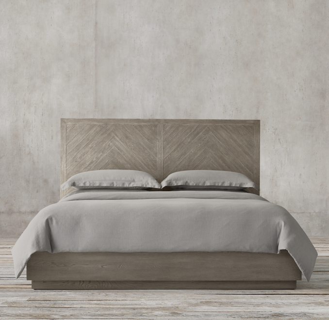 Herringbone Platform Bed