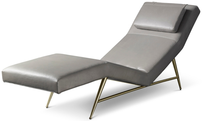 Milo Baughman Model #149, 1953 Leather Chaise | RH