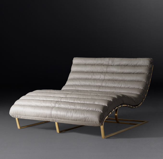 Oviedo Leather Double Chaise | RH