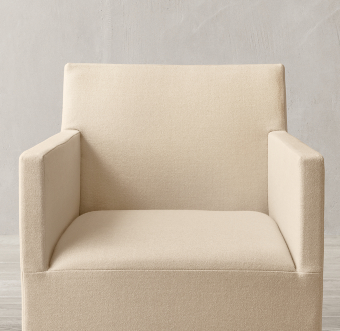 Ellison Track Arm Fabric Dining Armchair