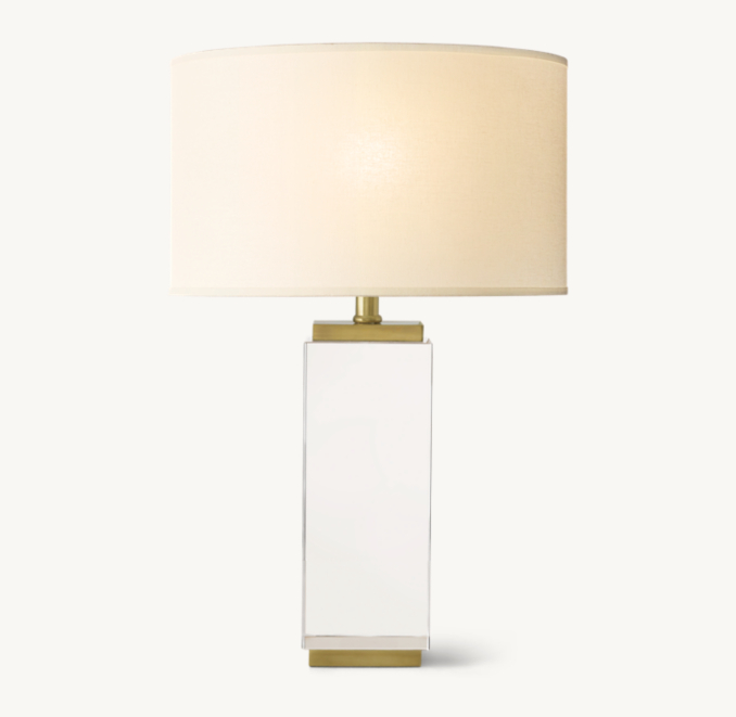 Square Column Crystal Accent Lamp | RH
