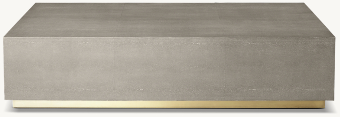Graydon Shagreen Plinth Coffee Table Collection | RH