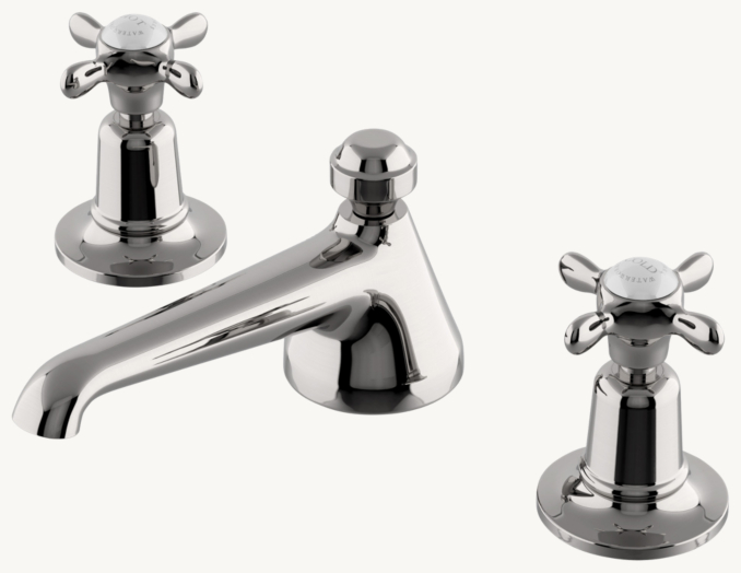 Waterworks Easton Classic Low-Profile Three-Hole Deck-Mounted Lavatory ...