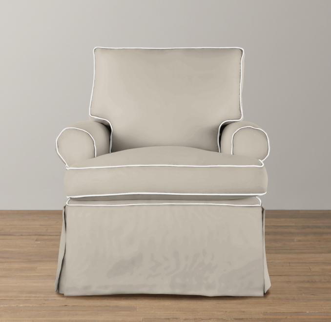 Roll Arm Slipcovered Swivel Glider | RH Baby & Child