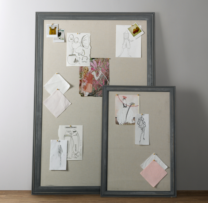 Weathered Pinboard - Grey | RH