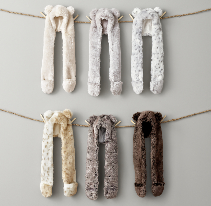 Luxe Faux Fur Kids' Animal Hood | RH Baby & Child