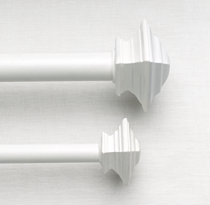 Classic Square Finials & Rod - Distressed White | RH Baby & Child