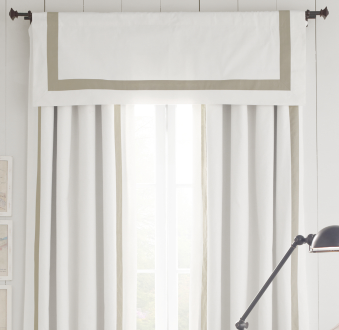 Appliquéd Frame Cotton Canvas Valance | RH Baby & Child