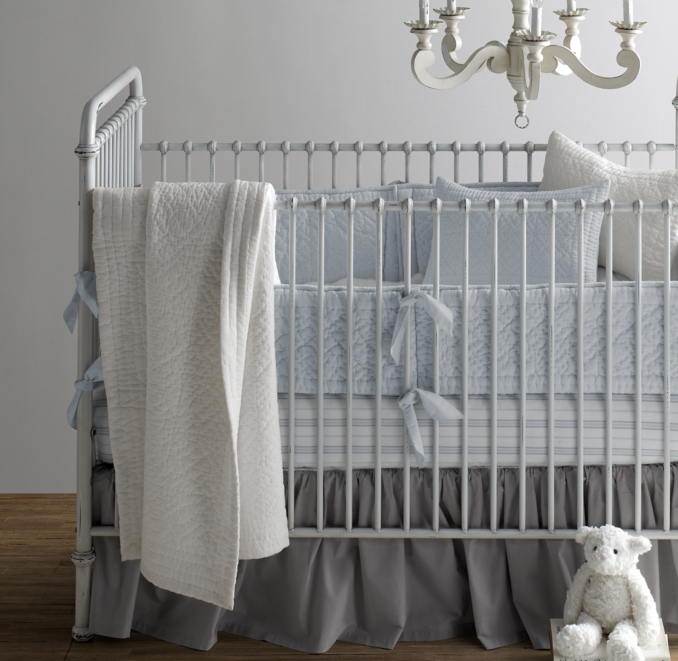 Heirloom Quilted Voile & Heirloom Stripe Nursery Bedding Collection ...
