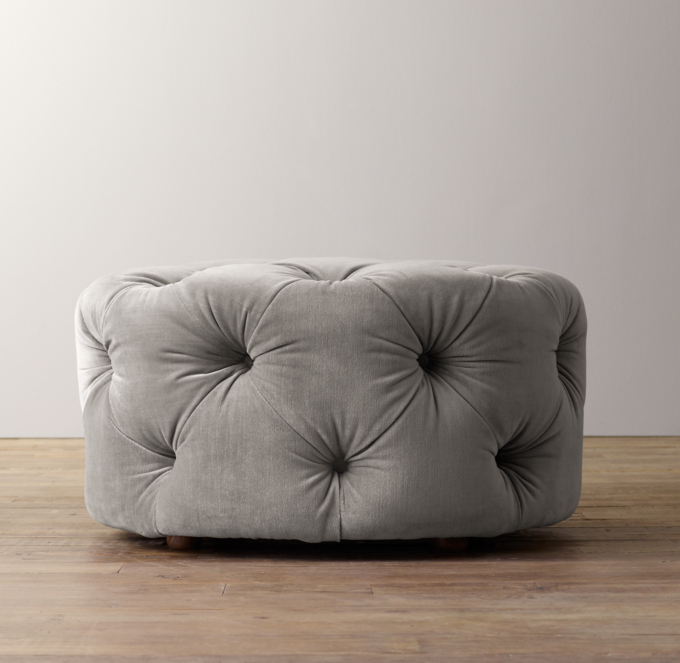 Restoration hardware round ottoman store