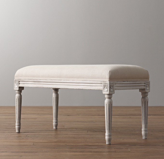 Restoration hardware louis bench store