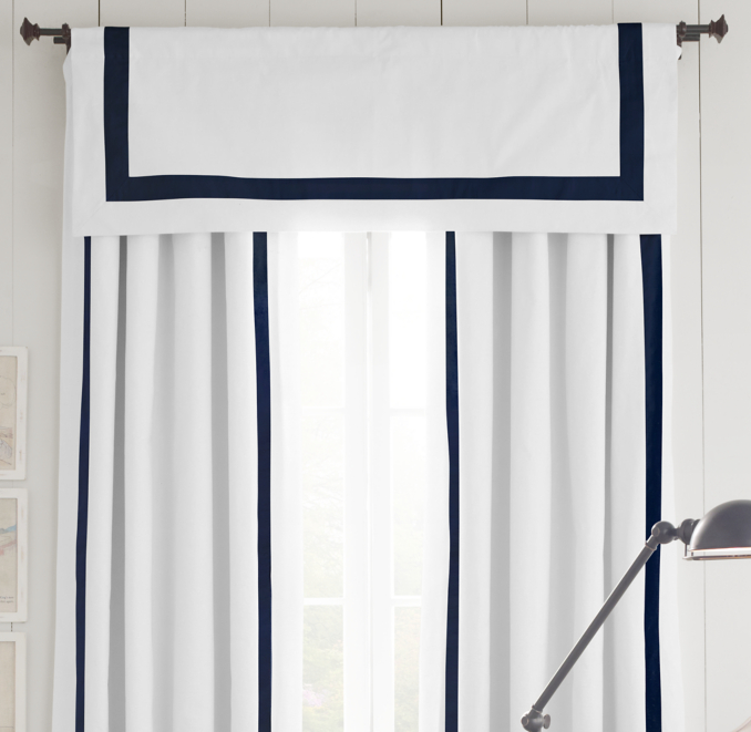 Appliquéd Frame Cotton Canvas Valance | RH Baby & Child