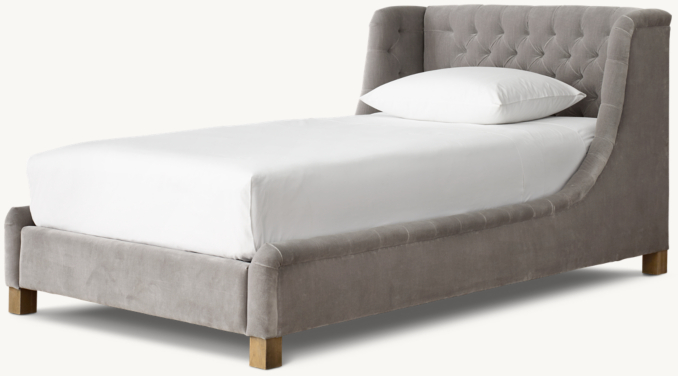 Devyn Tufted Wing Bed - Oak | RH Baby & Child