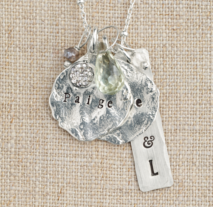Personalized Eclectic Sterling SIlver Charm Necklace | RH