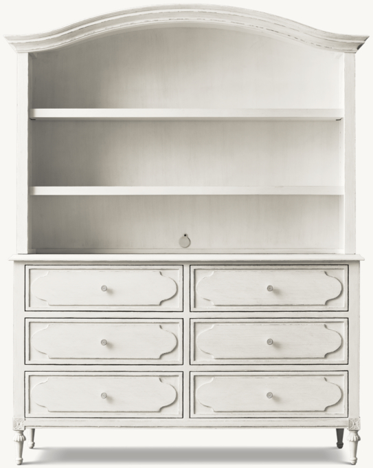 White dresser with hutch store