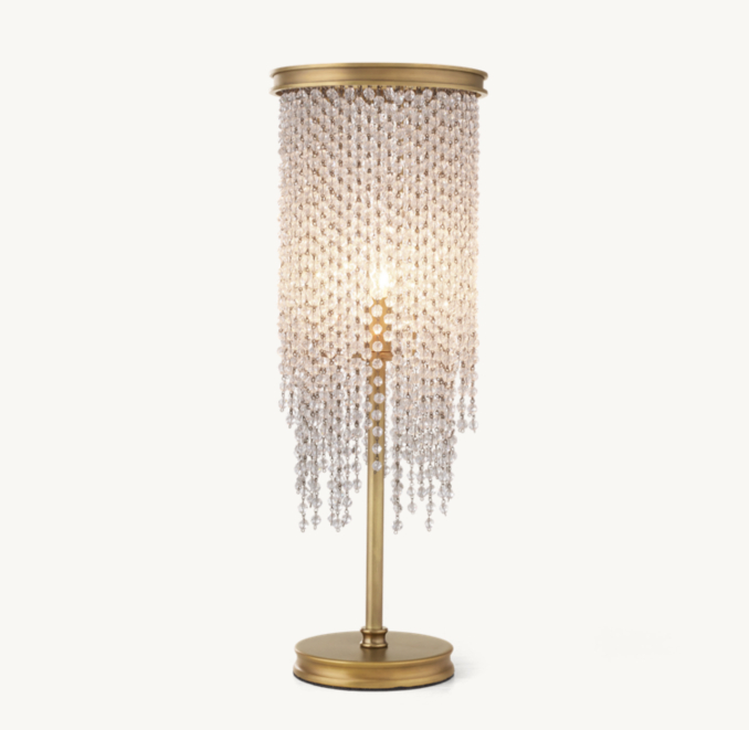 Athena Clear Crystal Table Lamp | RH TEEN