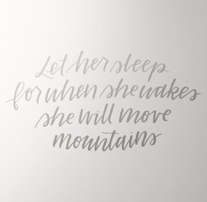 Calligraphy Wall Decal | RH Baby & Child