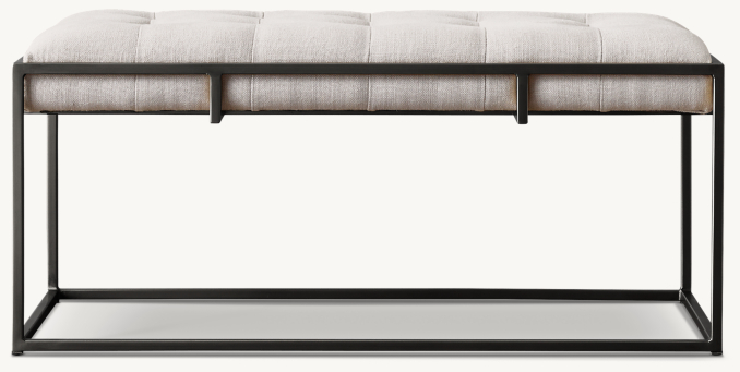 Kellen Upholstered Bench - Graphite | RH