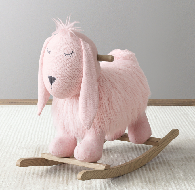 Wooly Plush Animal Rocker - Bunny | RH