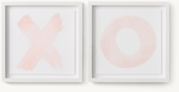 Watercolor Hugs & Kisses Art | RH