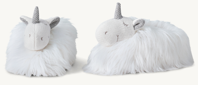 Wooly Plush Kids' Slippers - Unicorn | RH Baby & Child
