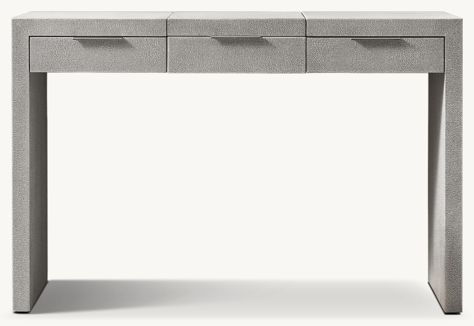 Clio Shagreen Vanity Desk - Pewter | RH Baby & Child