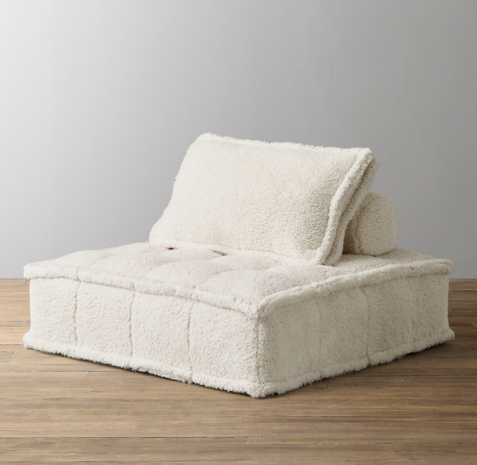 Ogden Modular Chair - Ivory Sherpa | RH