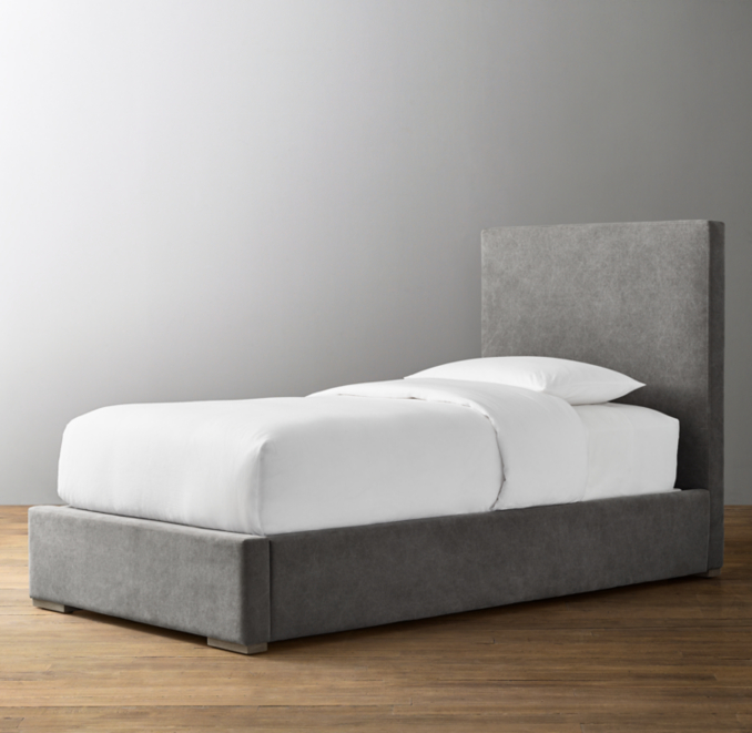 Ronson Upholstered Parsons Bed | RH Baby & Child