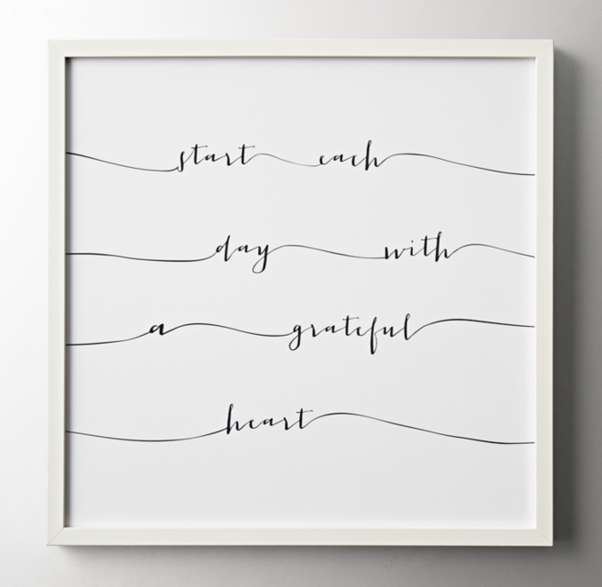 Lyrical Quote Art - Grateful Heart | RH