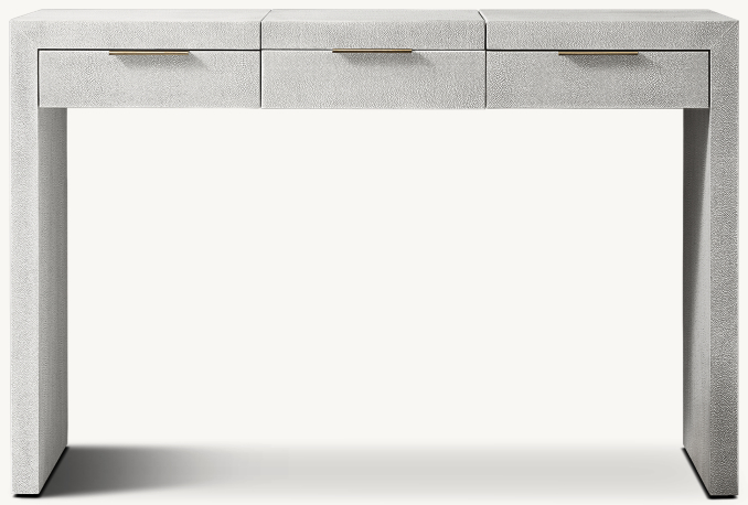 Clio Shagreen Vanity Desk - Brass | RH