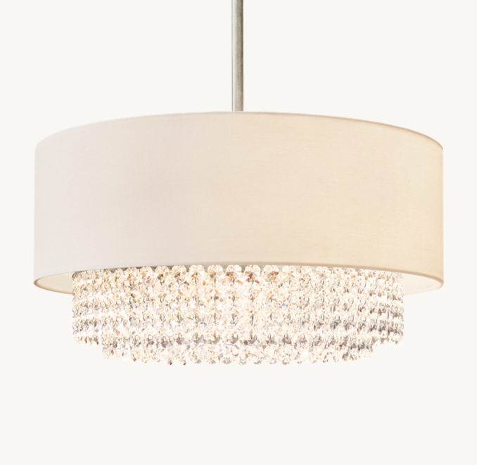 Portia Shaded Crystal Pendant - Antiqued Pewter | RH TEEN