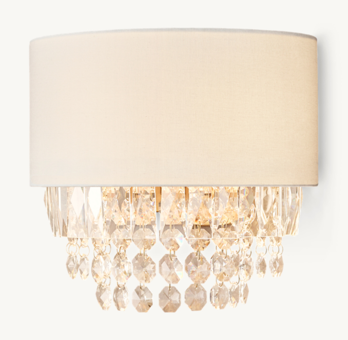 Portia Shaded Crystal Sconce With Shade | RH Baby & Child