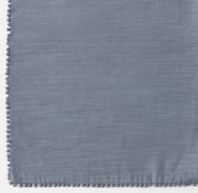 Petite Pom-Pom Linen-Cotton Bedding Swatch | RH