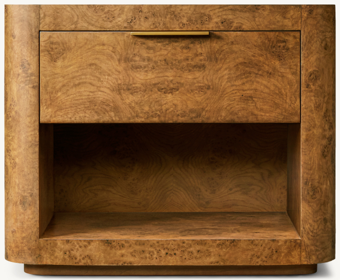 Bardot Burl Nightstand | RH TEEN