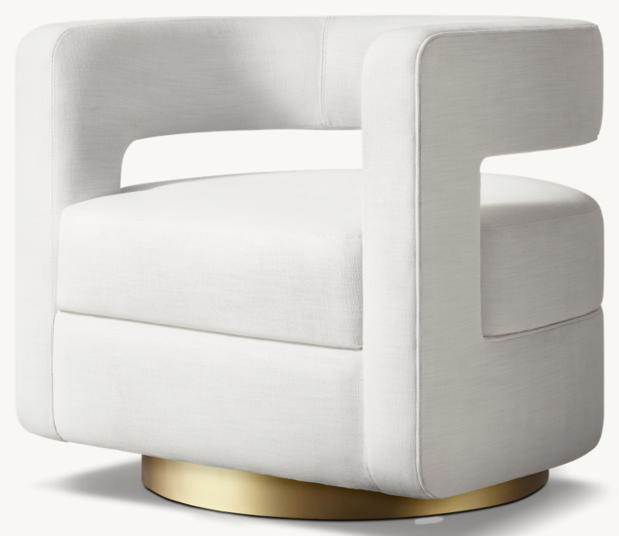 Drew Curved Swivel Glider - Metal Base | RH Baby & Child